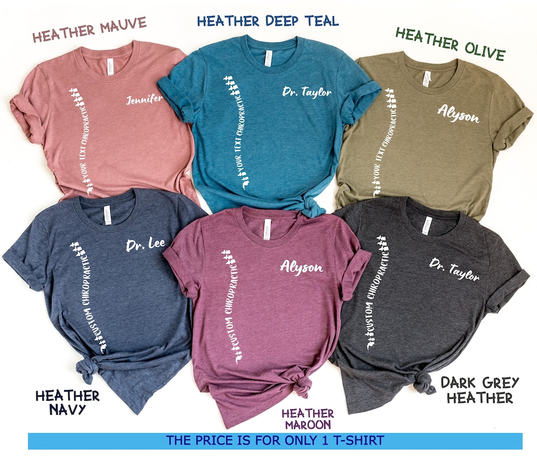 Personalized Chiropractor Spine T-shirt: Custom Chiropractic Tee - Etsy