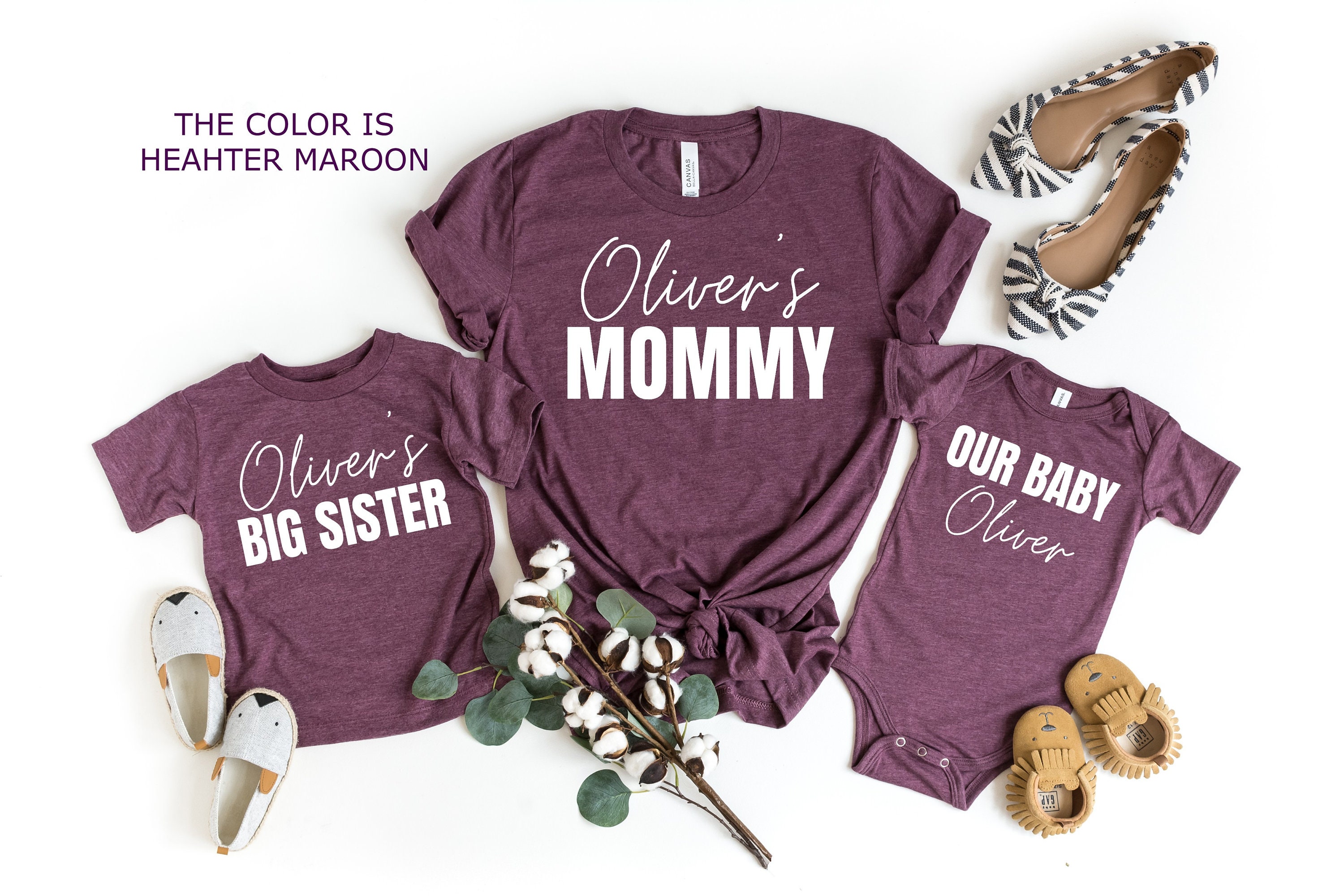 Personalized Family Matching Shirts: Newborn Hospital Shirts, Baby Name ...