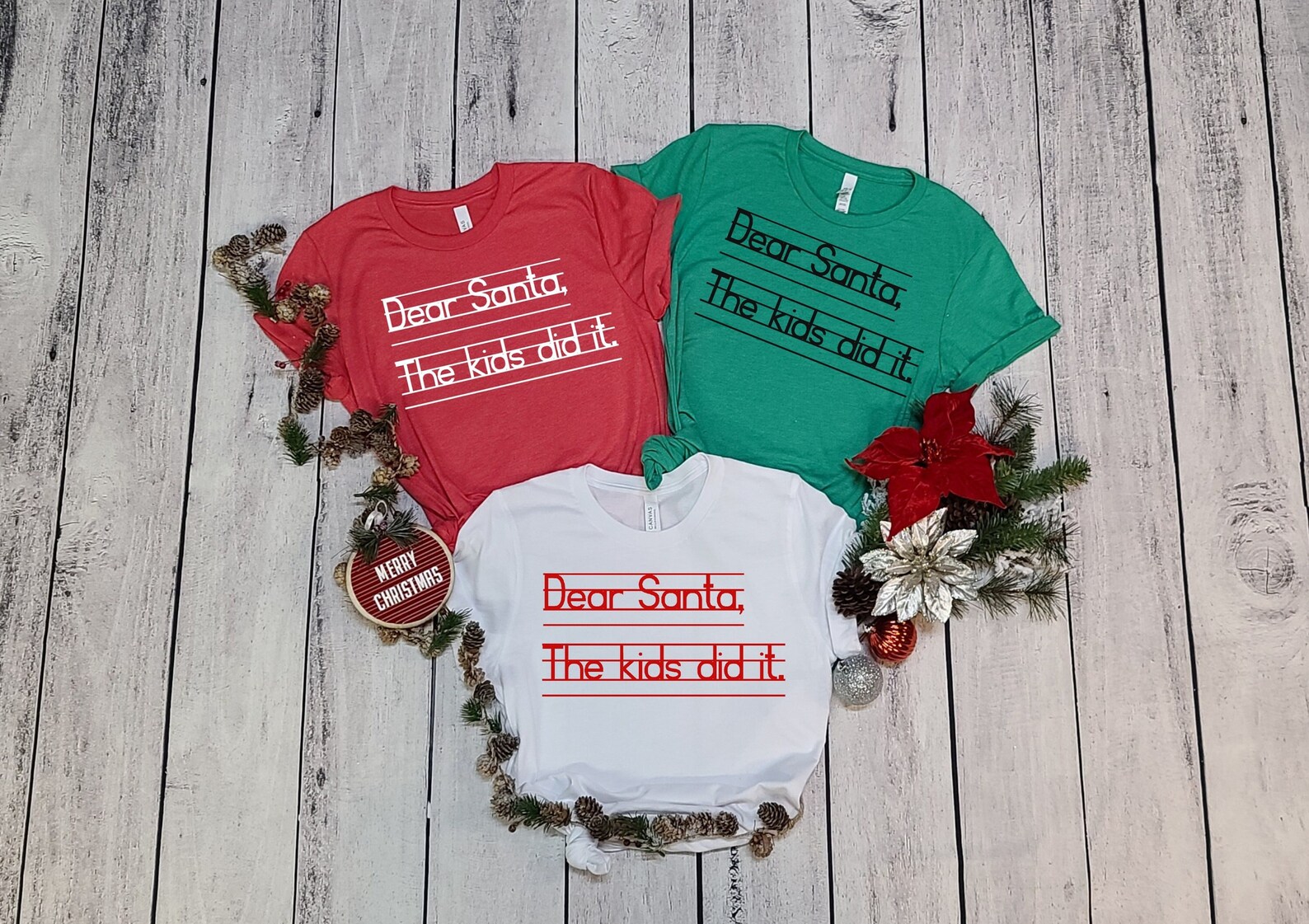 Teacher Christmas Shirt: Dear Santa, the Kids Did It - School Funny ...