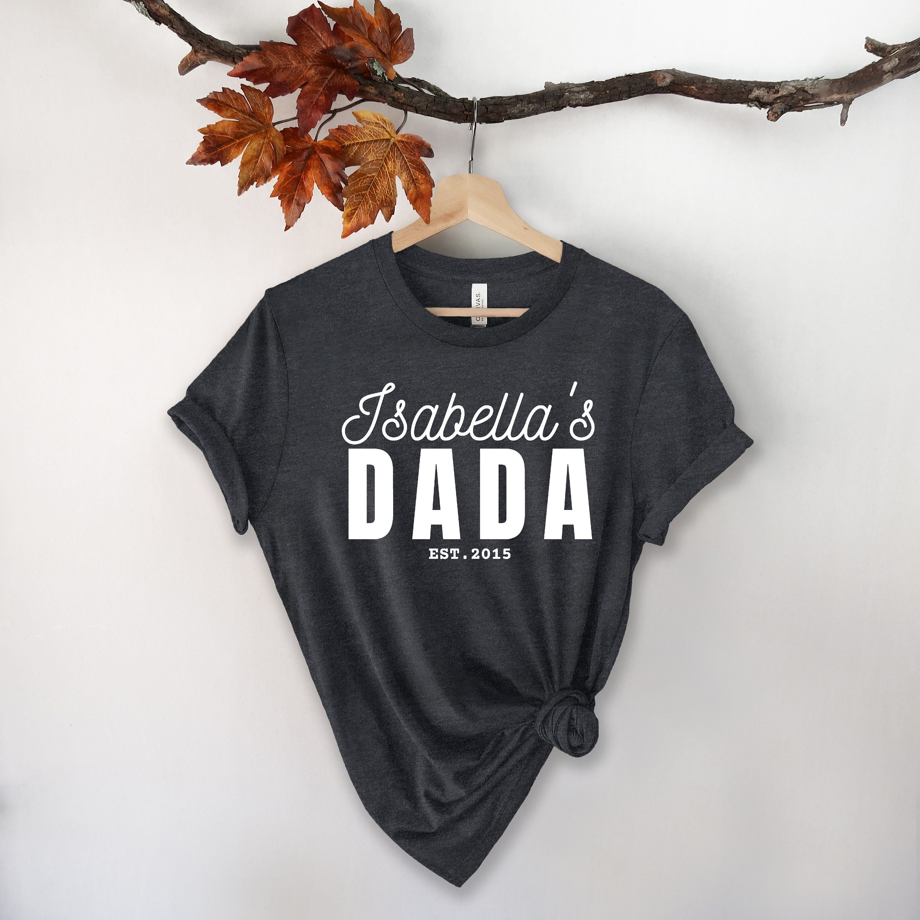 Custom Dad Established T-shirt: Personalized Pregnancy Announcement Tee ...