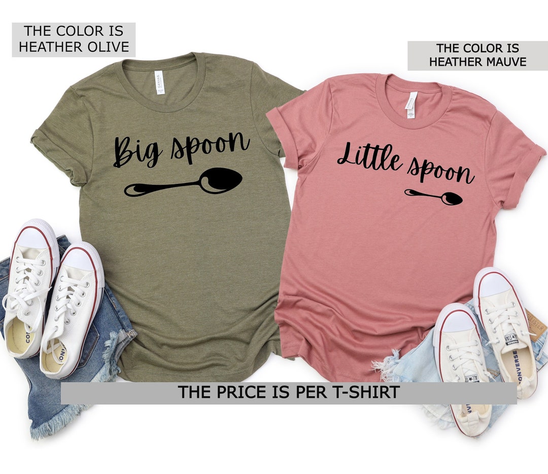 Big Spoon Little Spoon Shirts: Matching Couple T-shirts, Funny Lover ...