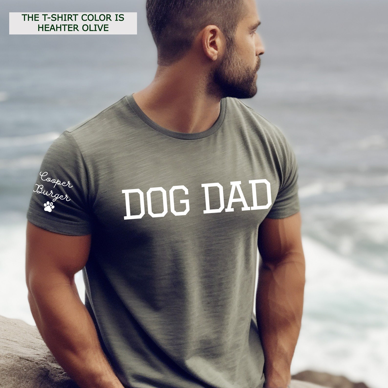 Personalized Dog Dad T-shirt: Custom Dog's Name Gift, Dog Lover Tee - Etsy