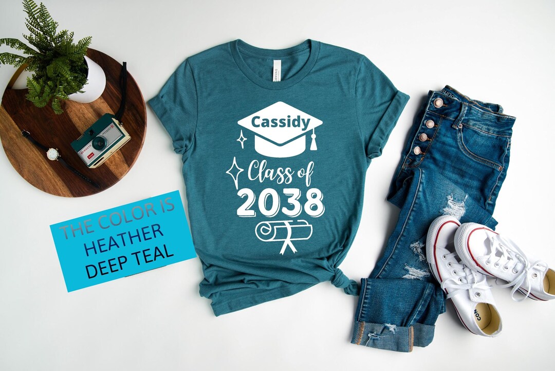 Class of 2038 Shirt: Personalized Graduation Memory With Name Shirt ...