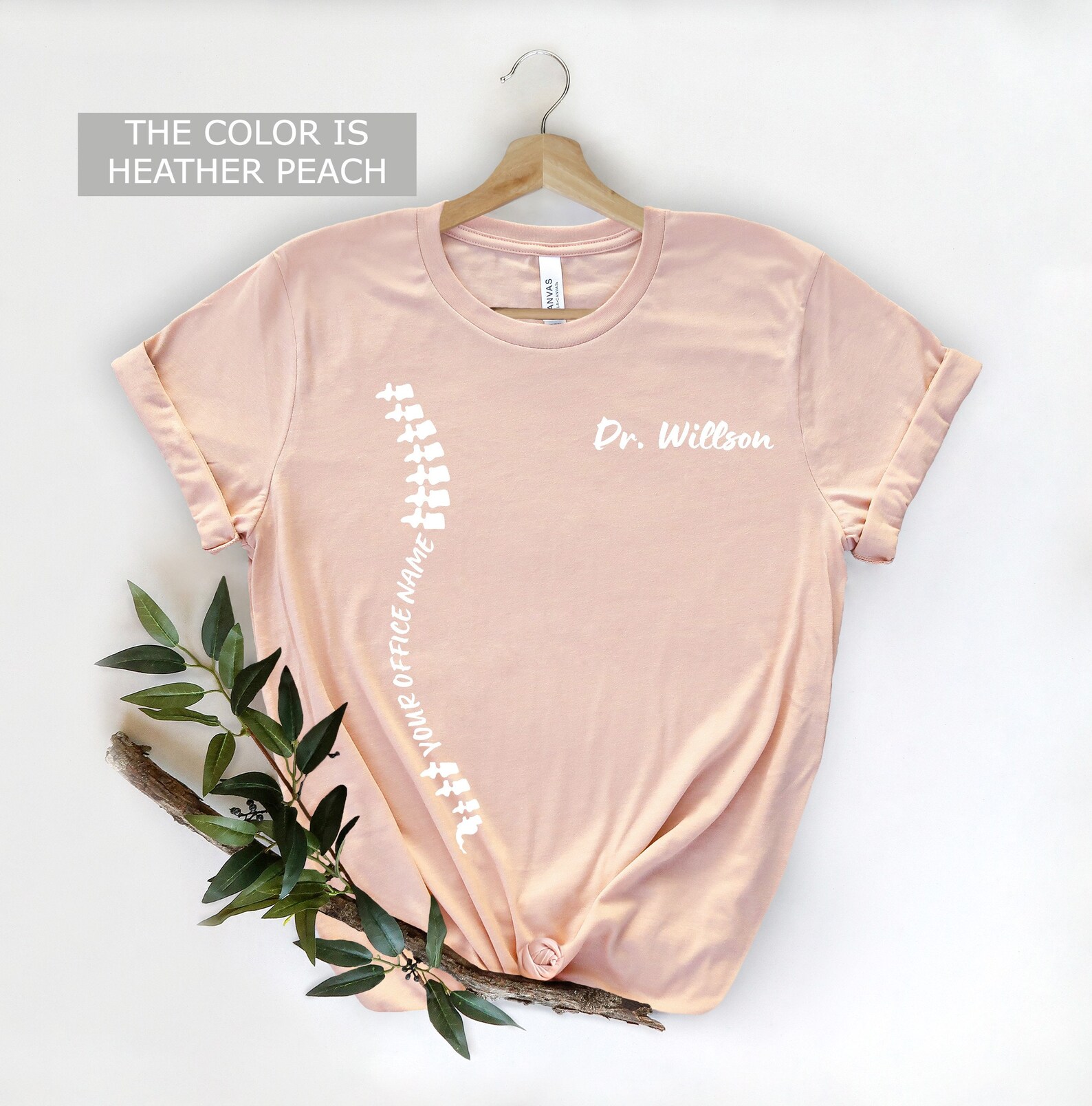 Personalized Chiropractor Spine T-shirt: Custom Chiropractic Tee - Etsy