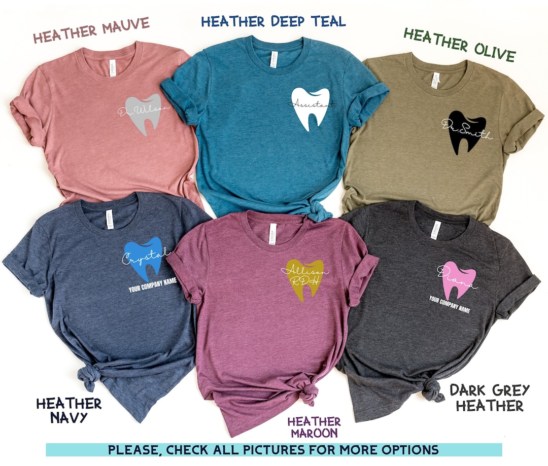Personalized Dental Office Shirt: Custom Dentist Assistant T-shirt ...