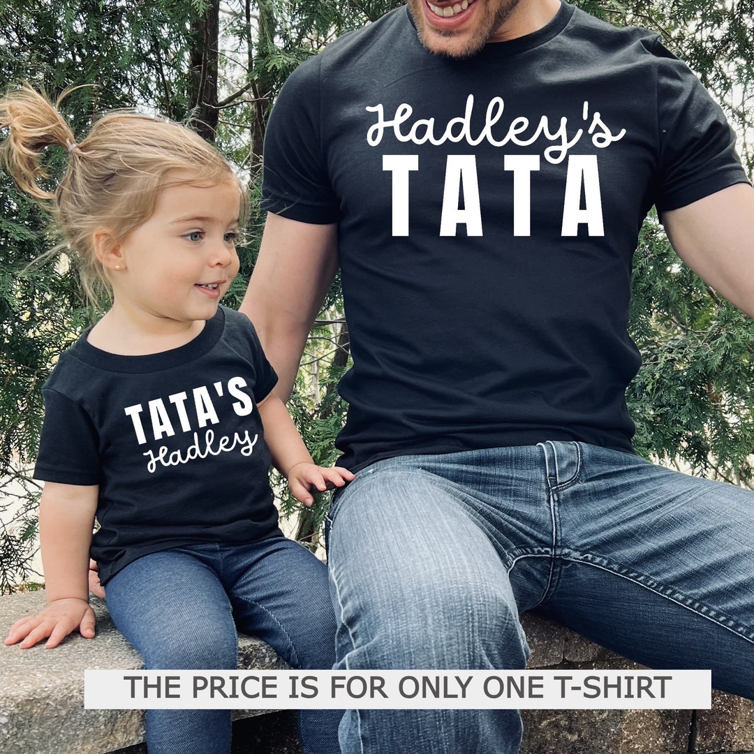 Tata Shirt With Kid's Name, Tata Christmas Gift, Matching Tata and Kids ...