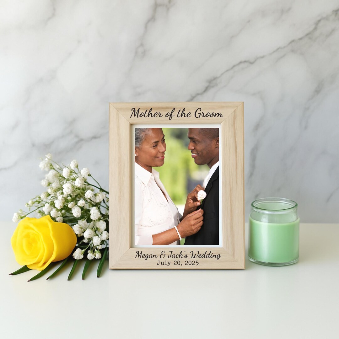Engraved Mother of Groom Photo Frame - Personalized Wedding Gift - Etsy