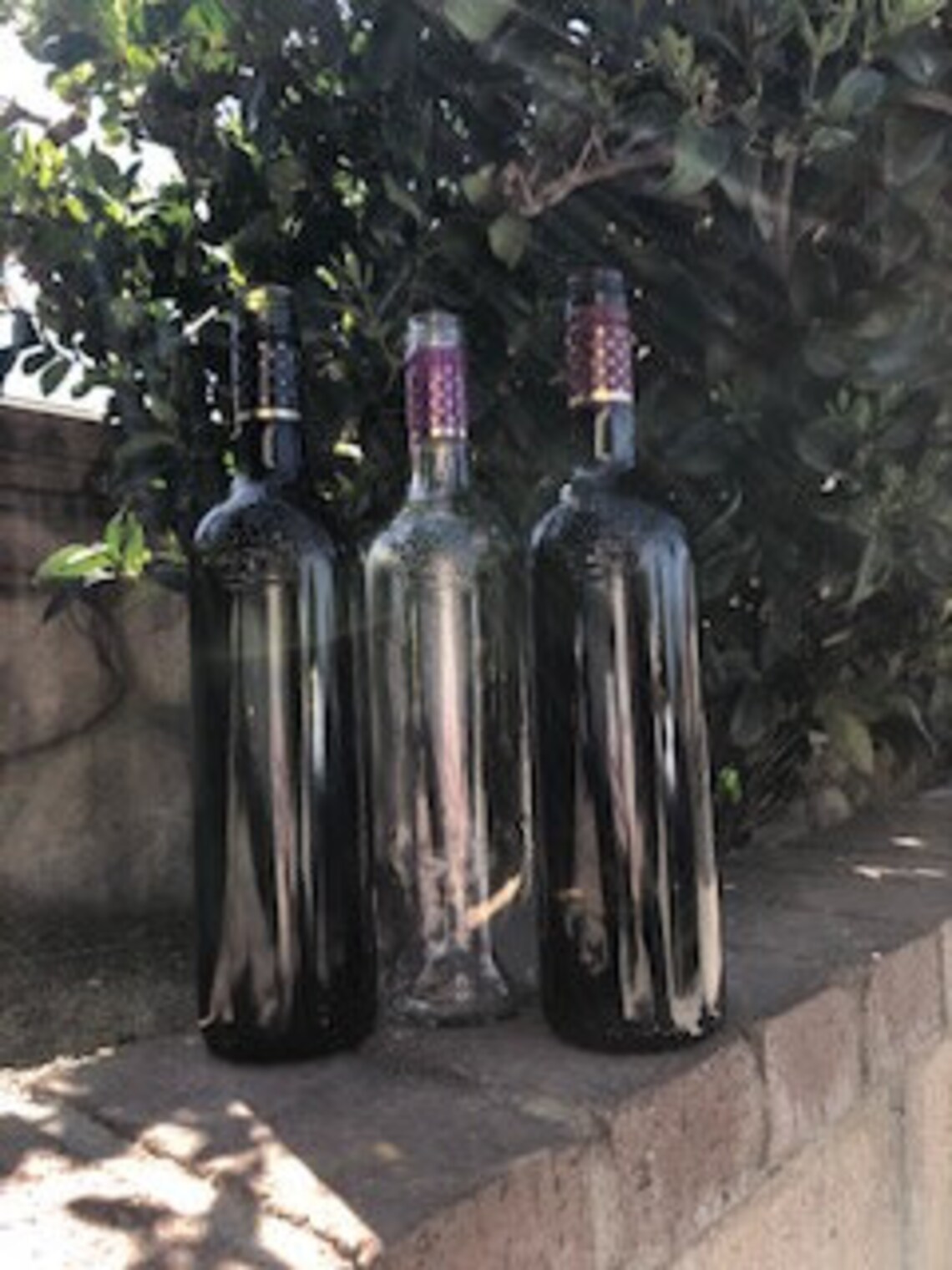 Wine Bottle With String Fairy Lights / Lighted Liquor Bottle / | Etsy