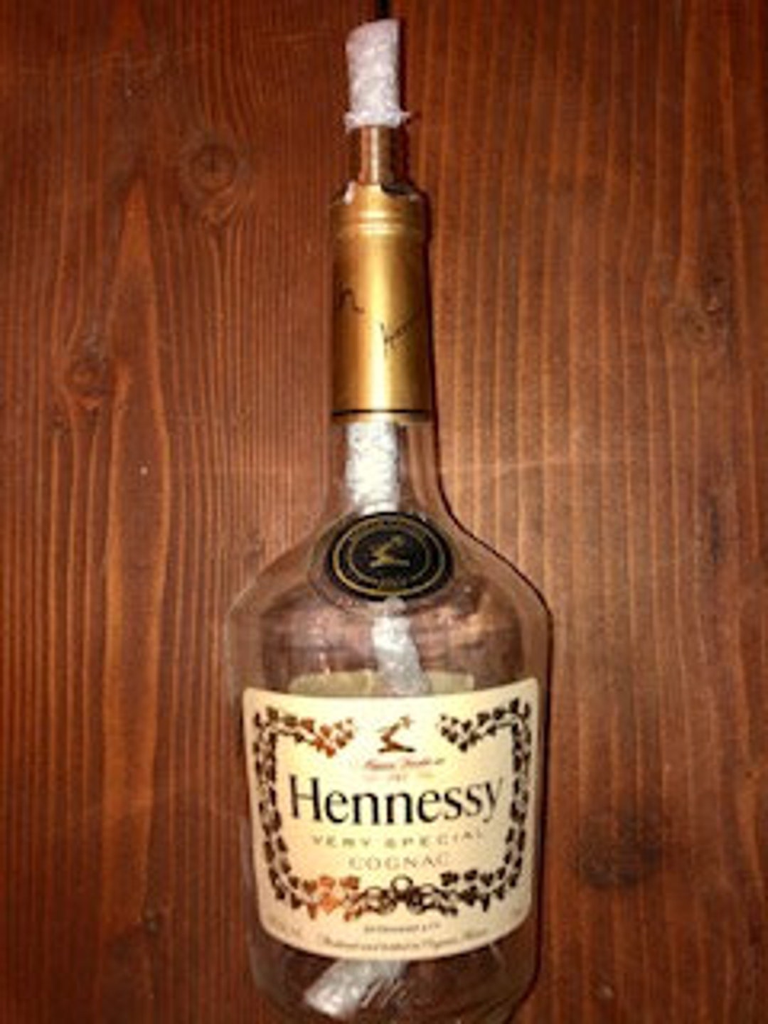 Tiki Torch Hennessy / Cognac / Liquor Bottle / Gift / Bar Decor - Etsy
