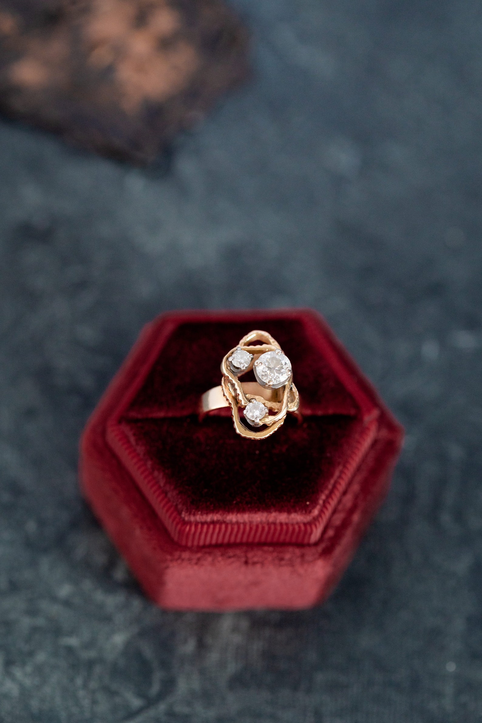 Red Velvet Ring Box Wedding Ring Box Proposal Ring Box - Etsy