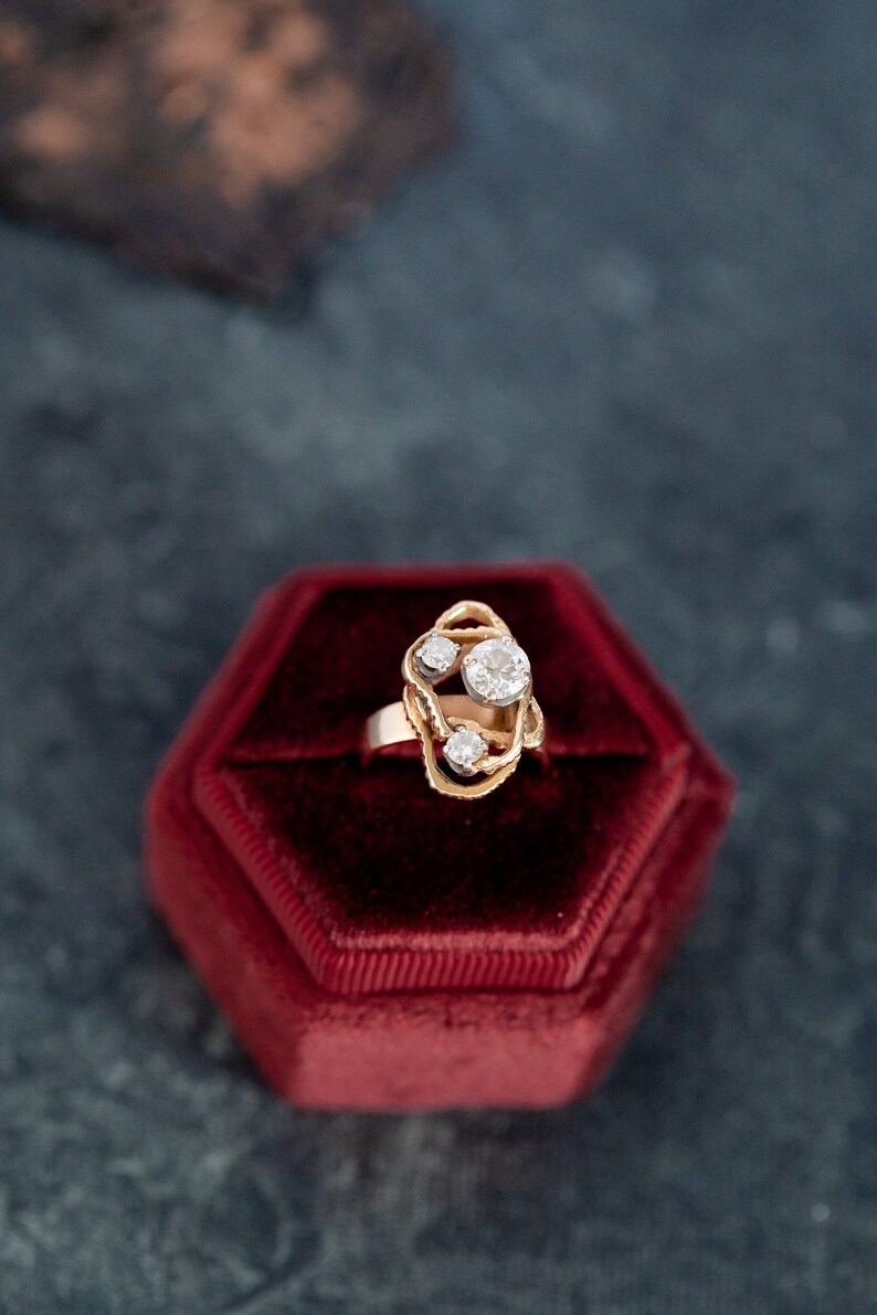 Red Velvet Ring Box Wedding Ring Box Proposal Ring Box - Etsy