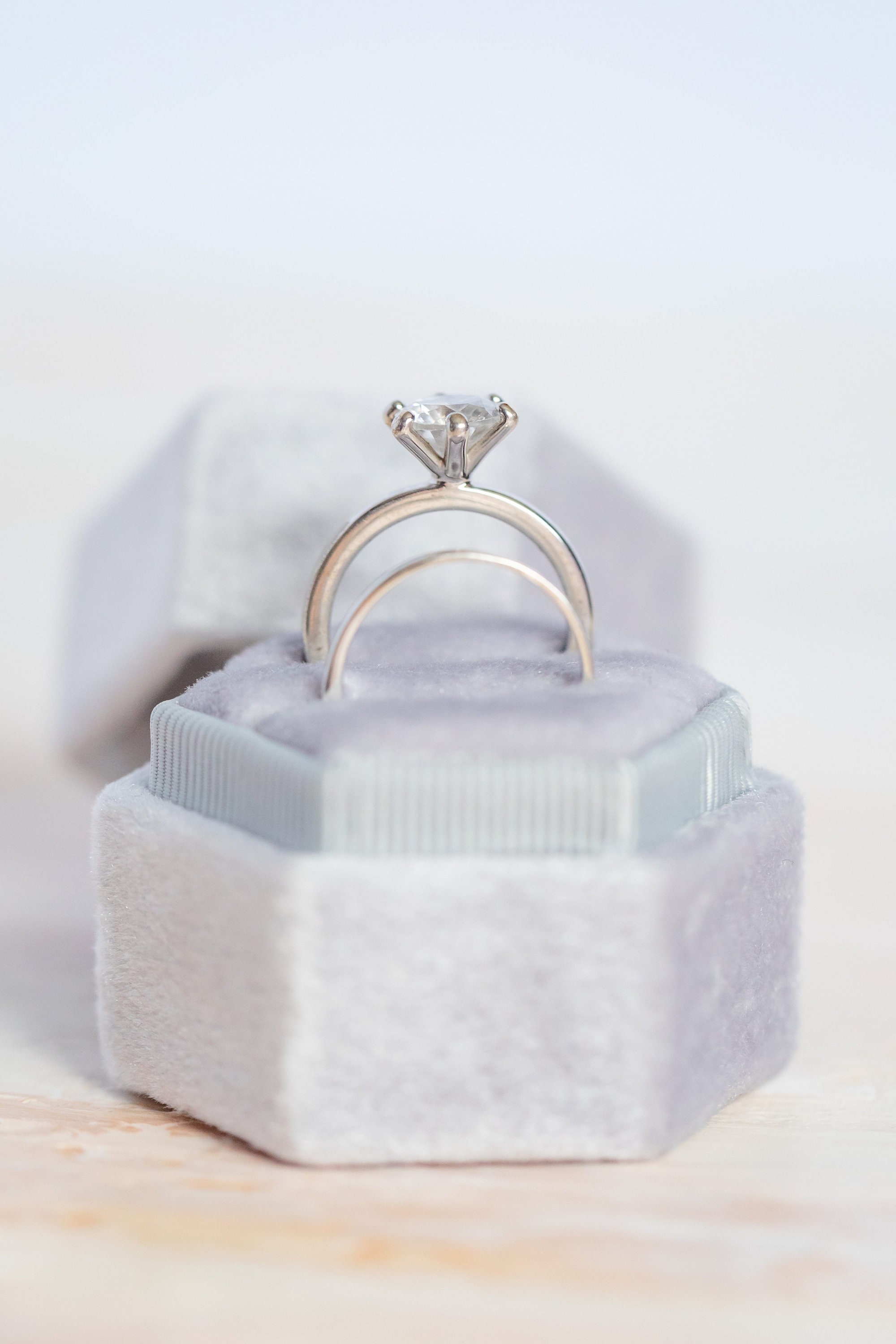 Grey Velvet Wedding Ring Box velvet ring box proposal box | Etsy