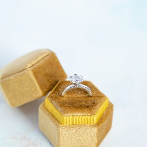 9 Colors- Velvet Ring Box, Engagement Ring Box Double and Single Slot ...