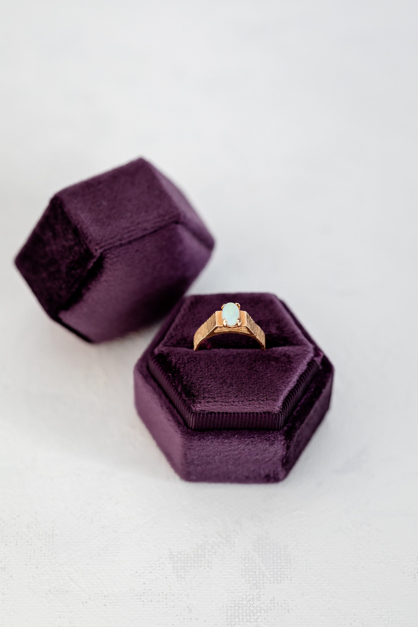 9 Colors Velvet Ring Box Engagement Ring Box Double and - Etsy