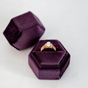 9 Colors- Velvet Ring Box, Engagement Ring Box Double and Single Slot ...
