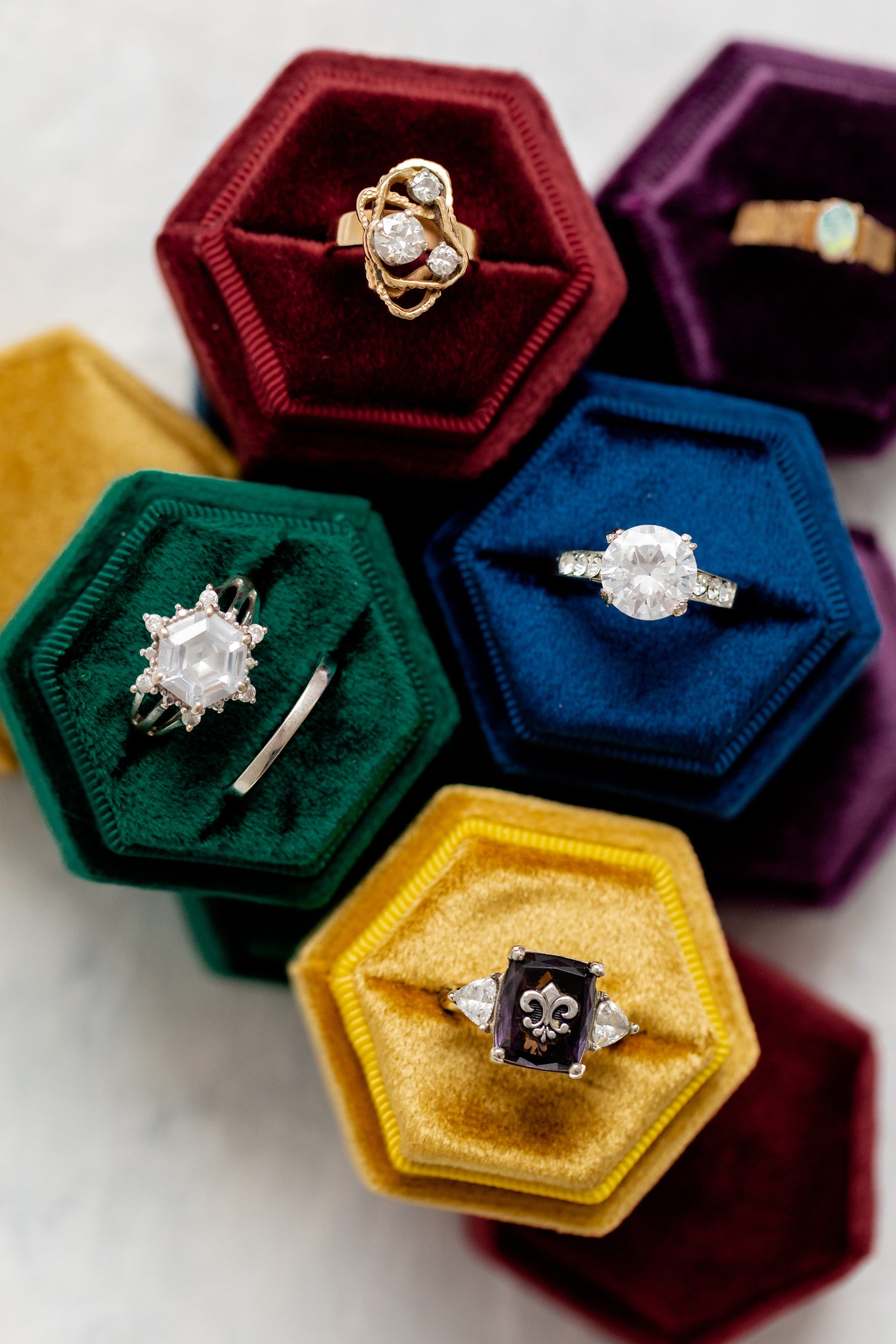 Red Velvet Ring Box Wedding Ring Box Proposal Ring Box - Etsy