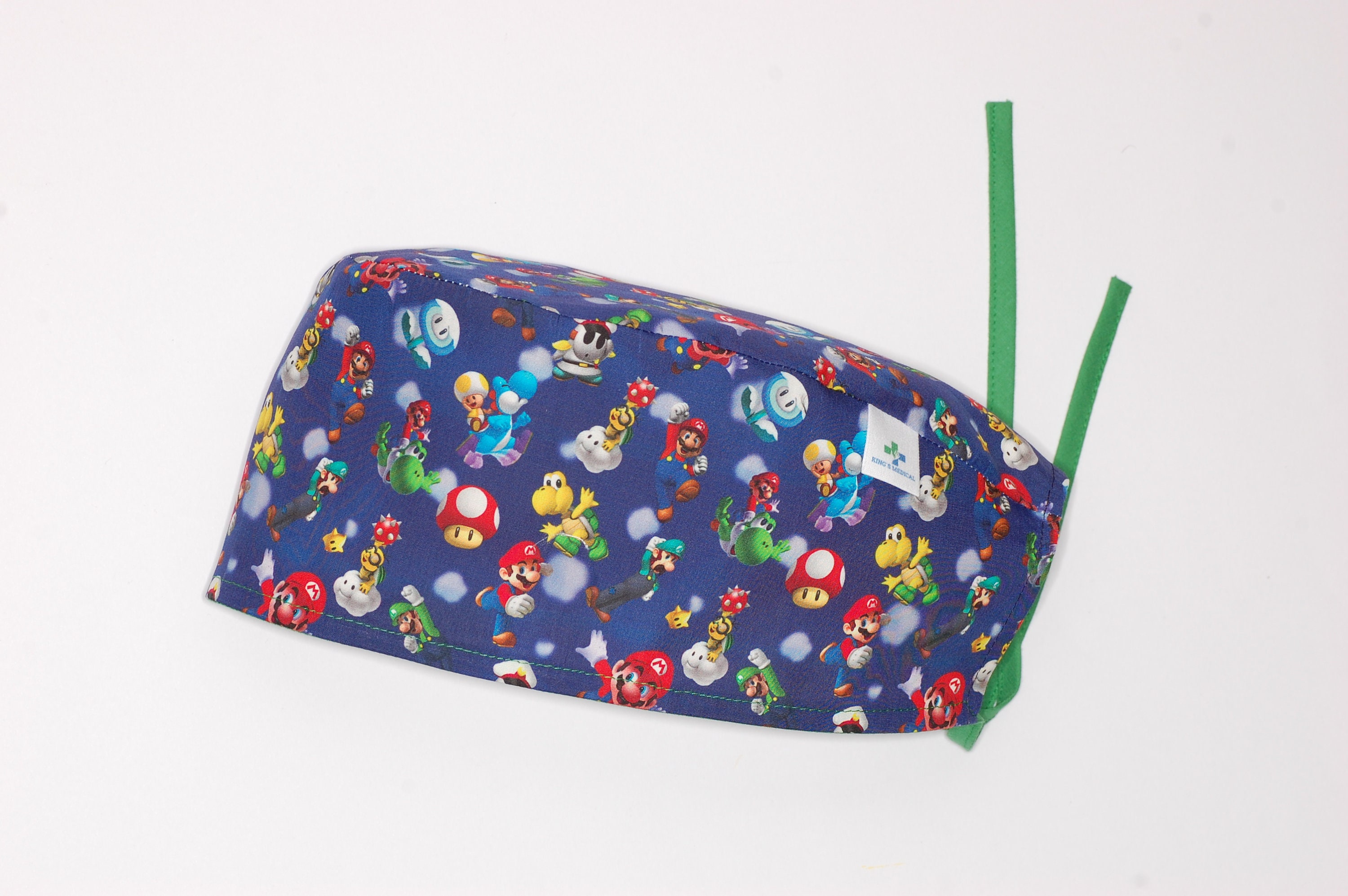 Mario Bros Luigi and Yoshi Surgical Cap With Straps for - Etsy UK