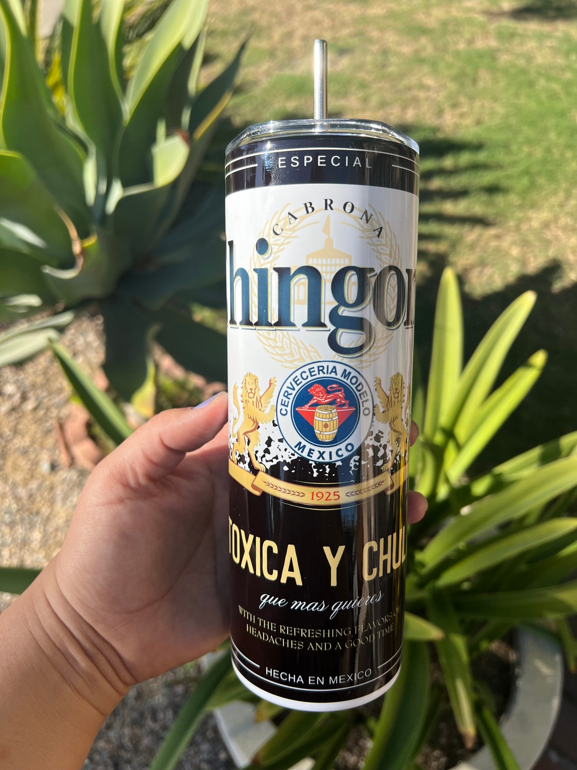 Cabrona, Chingona, Toxica Y Chula 20 Oz Tumbler Cup Chingona Cup Model ...