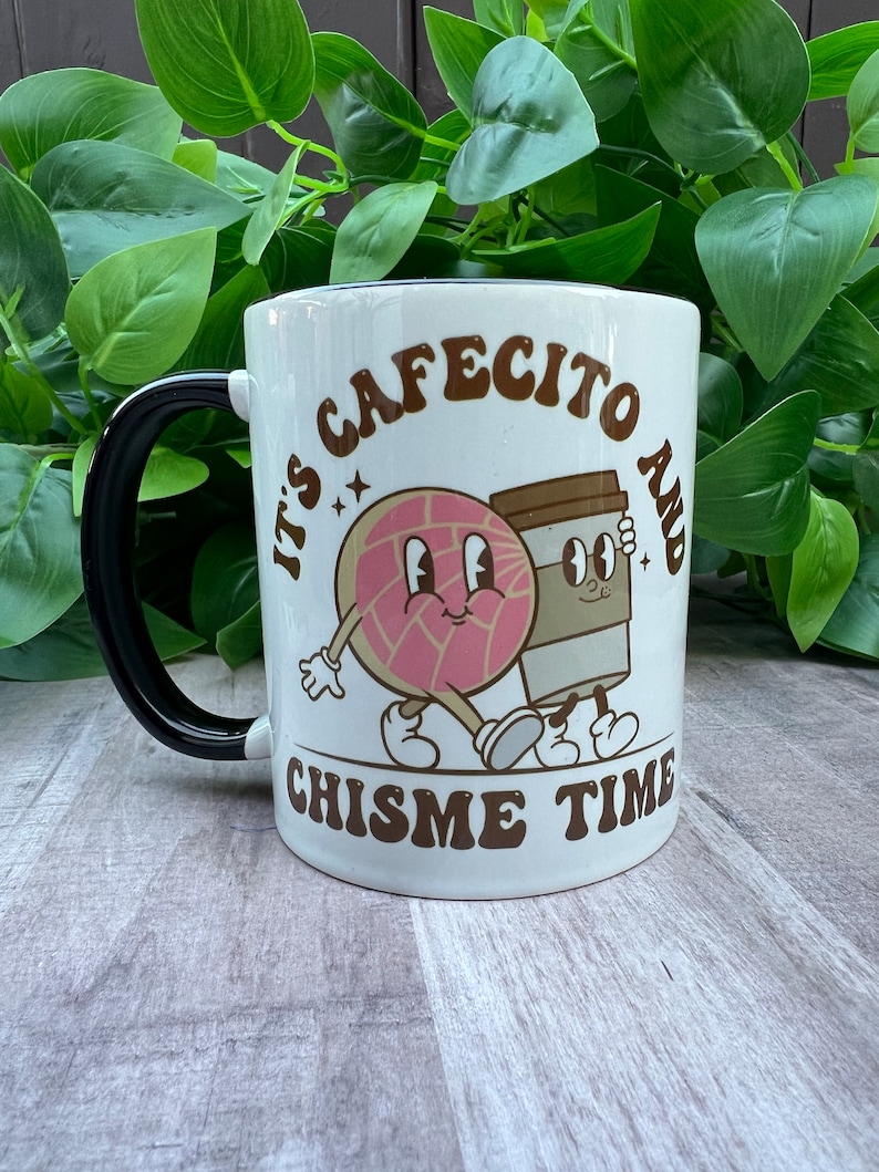 Cafecito Y Chisme Mug | Chisme Time | Pan Dulce Mug | Personalized Mug| 11 Oz Personalized Mug ...