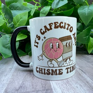 Cafecito Y Chisme Mug | Chisme Time | Pan Dulce Mug | Personalized Mug ...