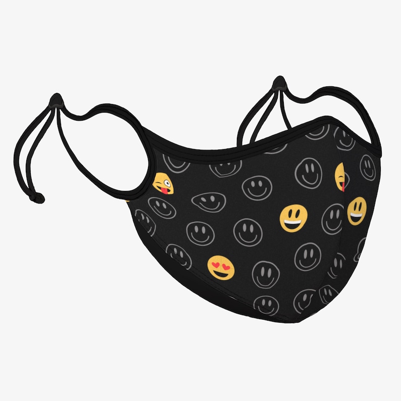 Smiley FACE MASK 5-star Reviews | With Carbon Filter Protection Insert ...