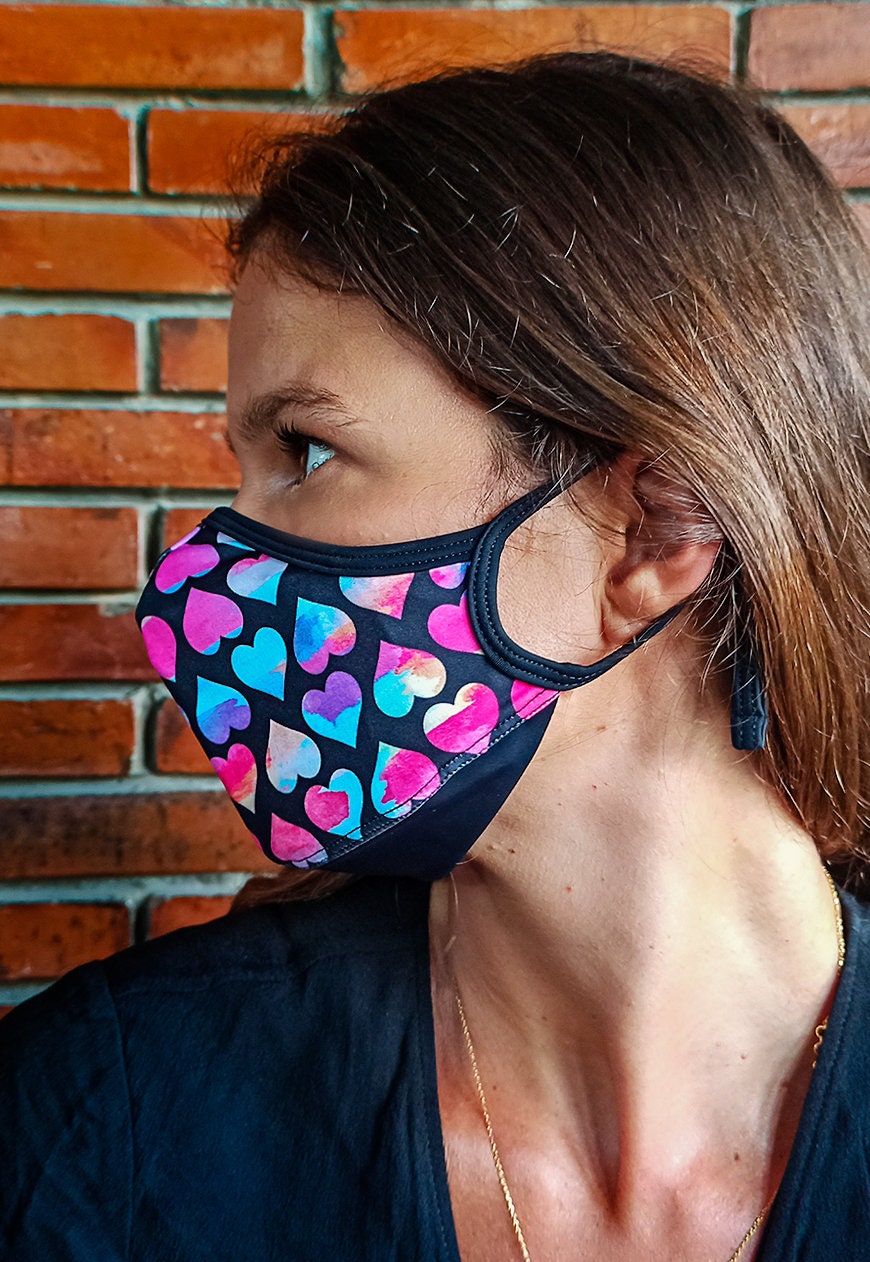 Heart FACE MASK 5-Star Reviews with Carbon Filter Protection Insert ...