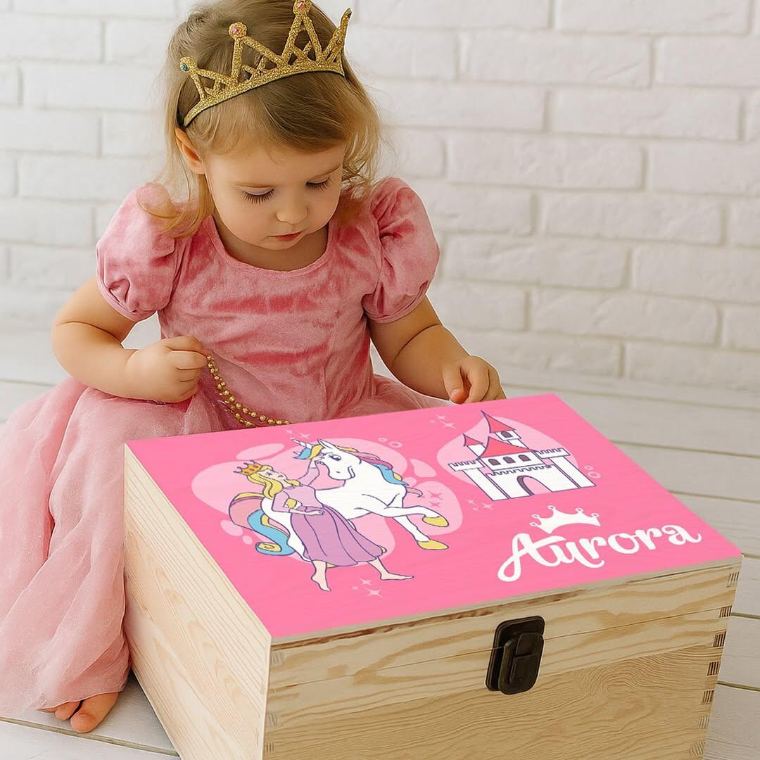 Personalised Princess Wooden Keepsake Box: Girls Toy Storage - Etsy