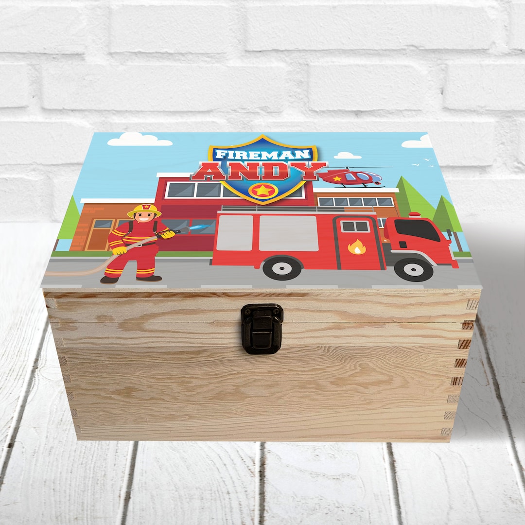 Personalised Memory Box Keepsake Box Fireman Sam Box - Etsy