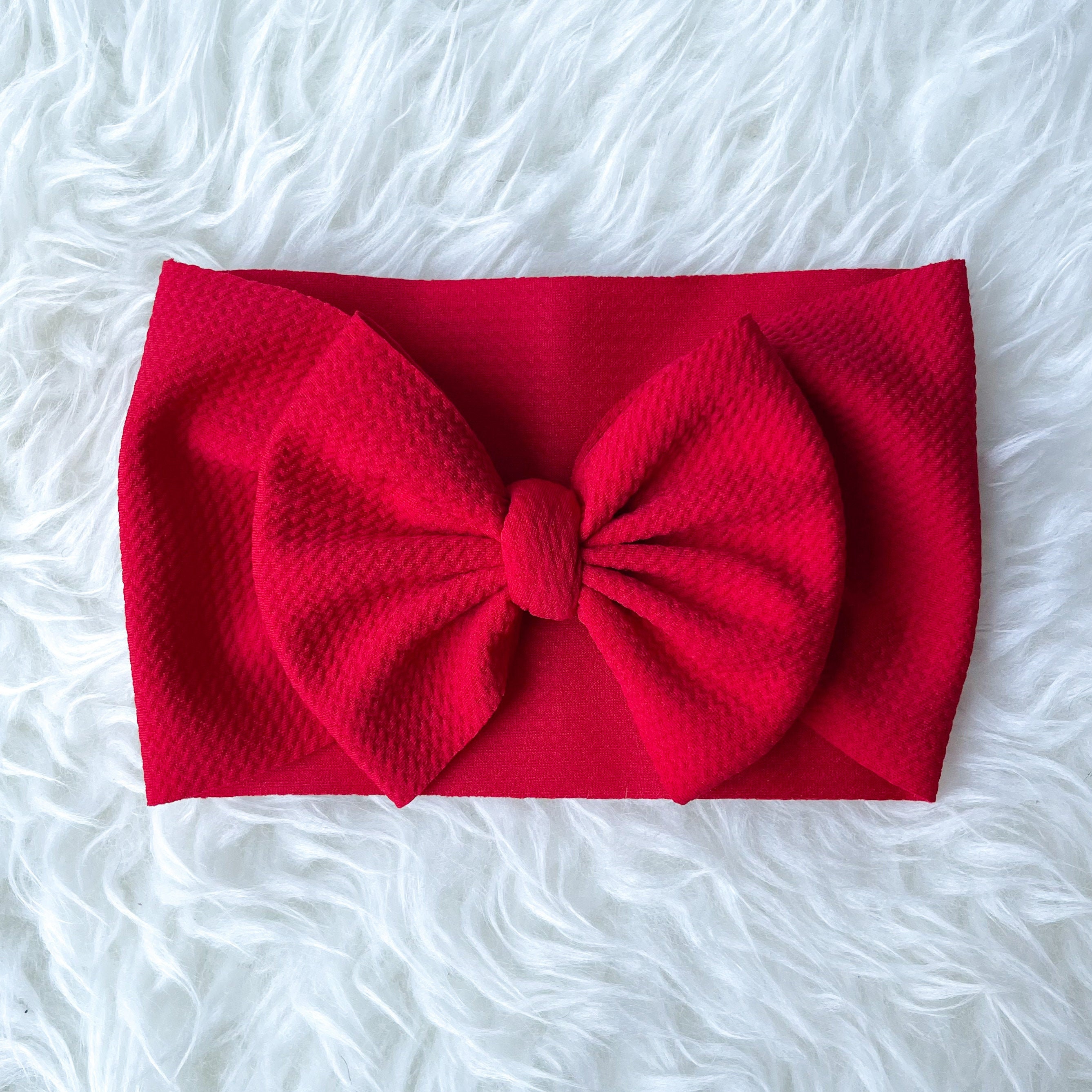Solid Red Bow - Etsy