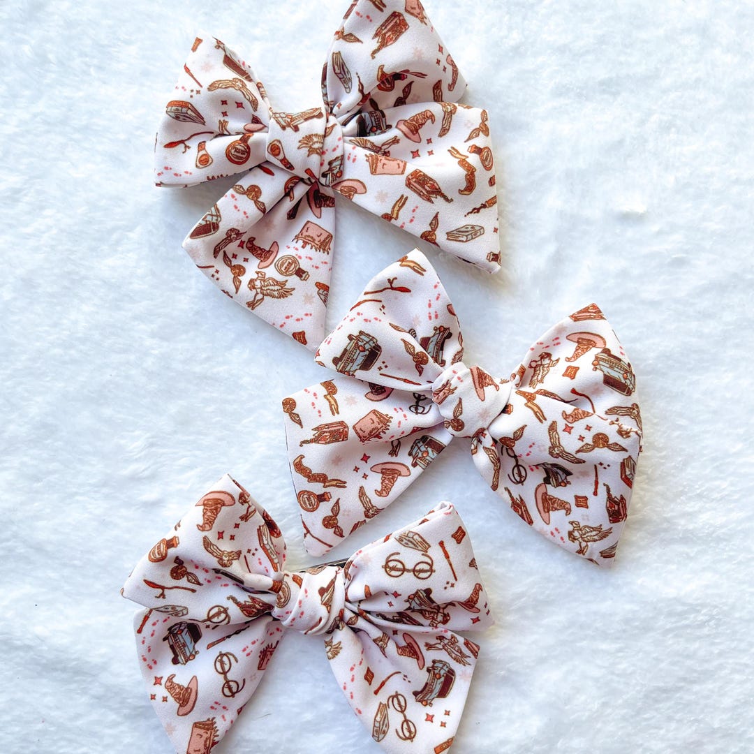 Wizard Boy Print Tied Bow - Etsy