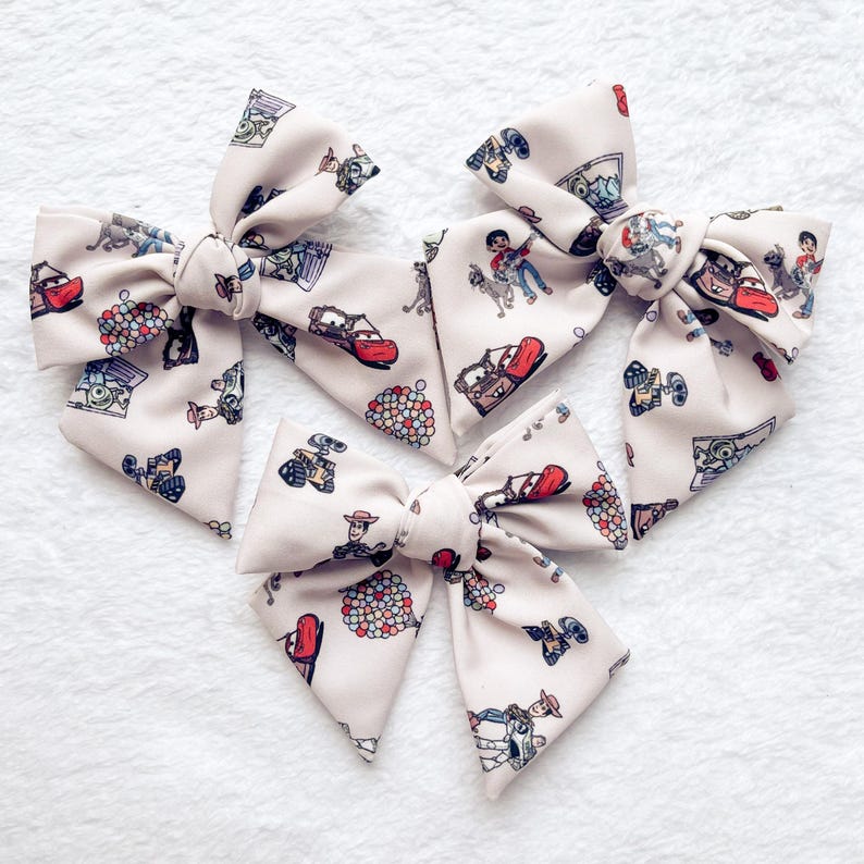 Cartoon Pals Print Tied Bow - Etsy