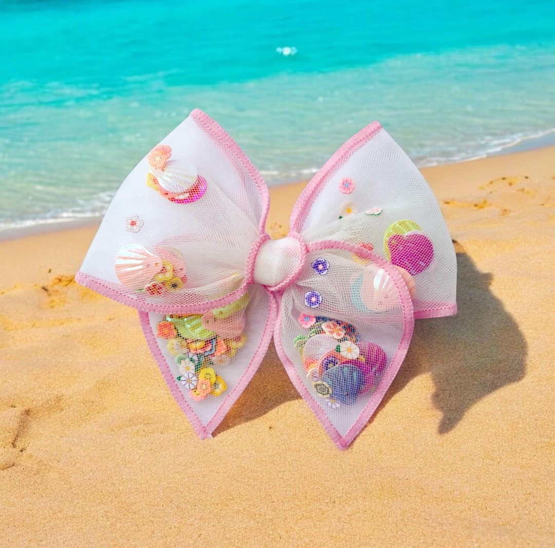 Pink Mermaid Shell Shaker Bow - Etsy