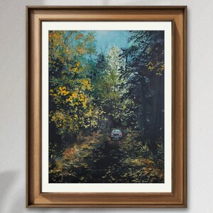 Autumn Misty Forest Gouache Original Painting, Gouache Painting ...