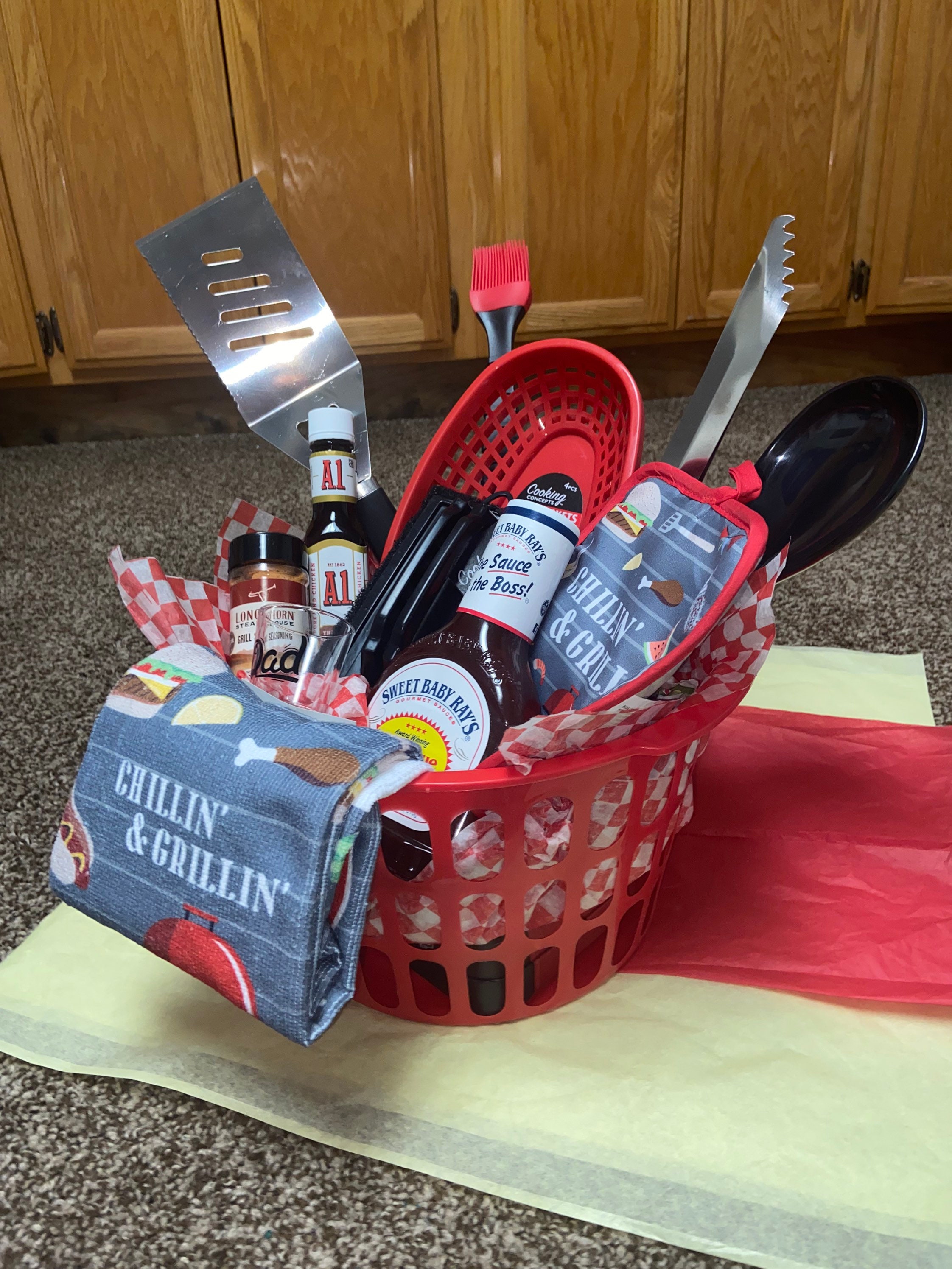 Barbecue Gift Basket Fathers Day Grilling Gift Basket Housewarming Gift ...