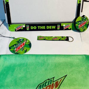 MTN Dew Themed License Plate Frame and Car Accessories Set - Etsy