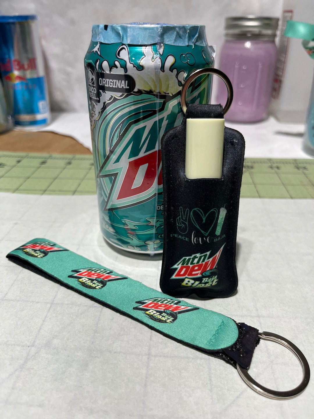 Baja Blast Neoprene Chapstick Holder & Keychain - Etsy