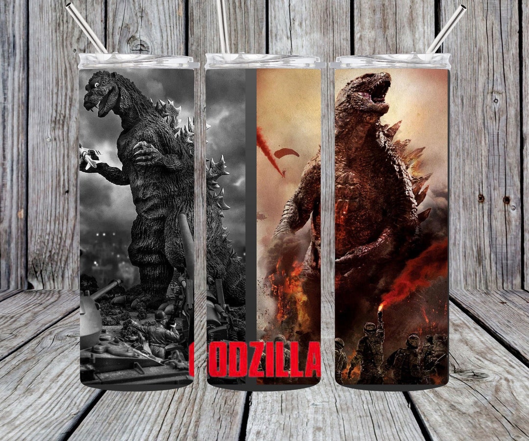 Godzilla 20 Oz Tumbler With Metal Straw Included - Etsy