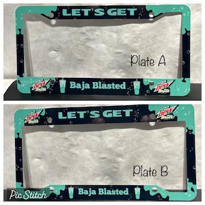 Baja Blast Themed License Plate Frame and Car Accessories Set - Etsy