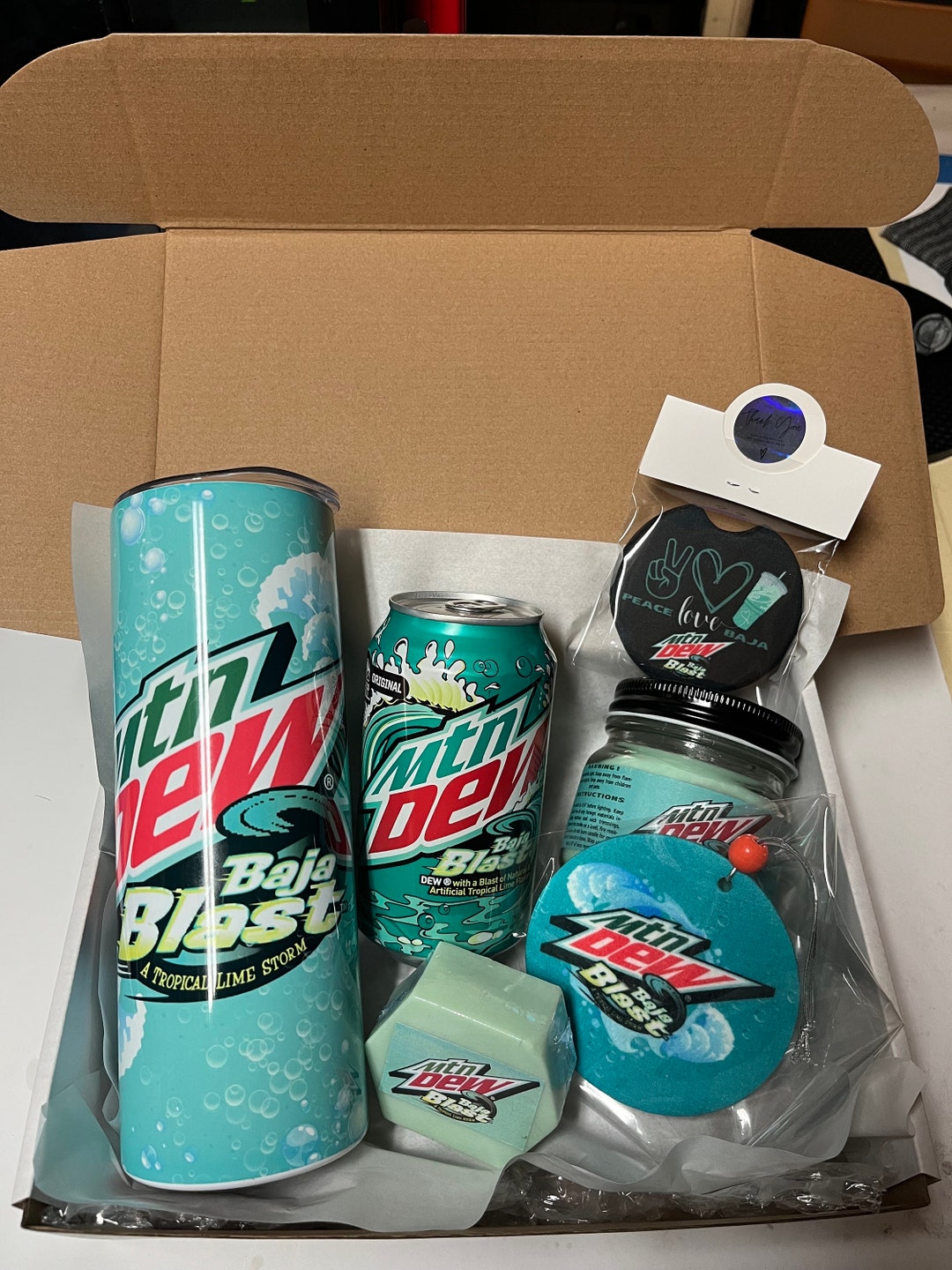 Mountain Dew Baja Themed Gift Set 20 Oz Tumbler | MTN Dew Scented ...