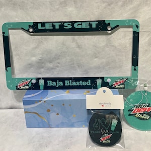 Baja Blast Themed License Plate Frame and Car Accessories Set - Etsy