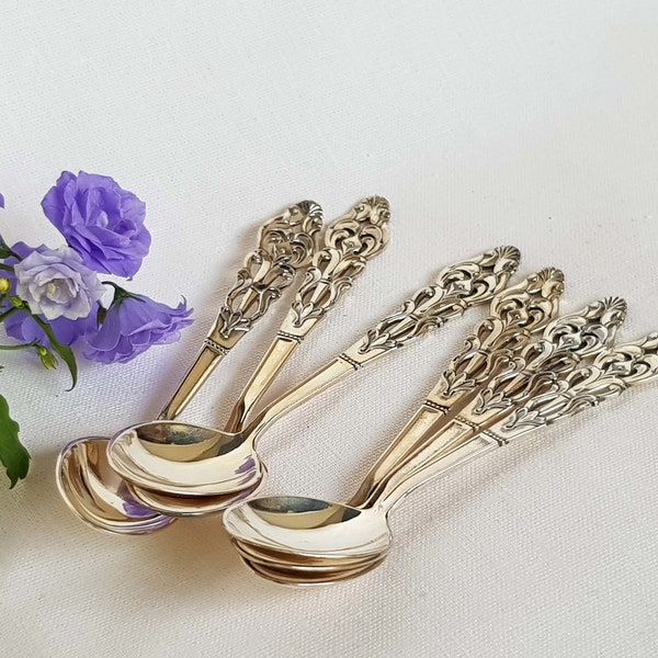 Vintage Carved Teaspoons - Etsy