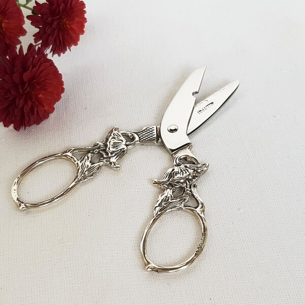 Antique Silver Scissors - Etsy