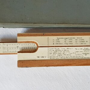 Vintage Slide Rule, Made in USSR, 1970. Vintage Logarithmic Scale ...