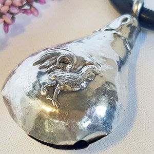 Vintage Baby Rattle. Antique Metal Rattle. Silver Rattle With Rooster ...