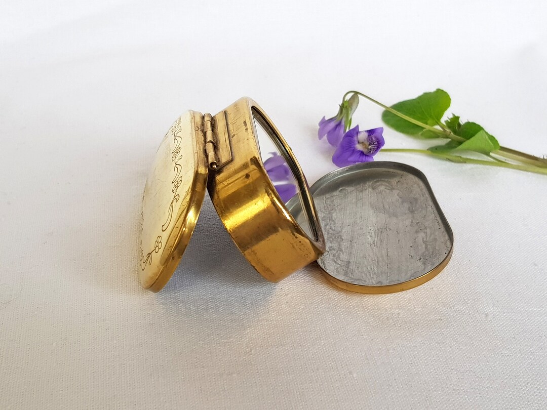 Antique Snuff Box. Swedish Double Lidded Snuff Box With Mirror. Vintage ...