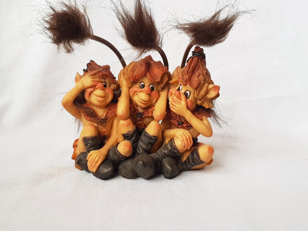 Swedish Trolls. Scandinavian Troll Figurine. Gift From Sweden. Cute ...