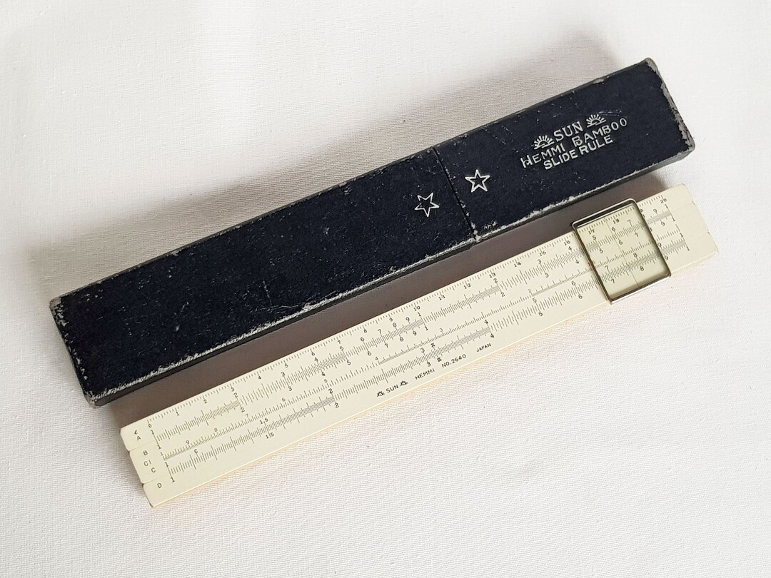 Sun Hemmi 2640. Antique Slide Rule, Bamboo Base. Made in Japan ...