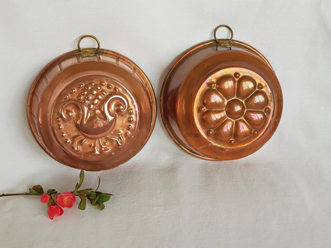 Small Copper Molds, Sweden. Set of 2 Vintage Copper Cake Pan With ...