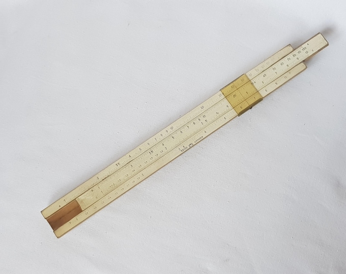 Scale Bar Faber 52 39. Vintage Ruler. Engineering Calculator. Vintage ...
