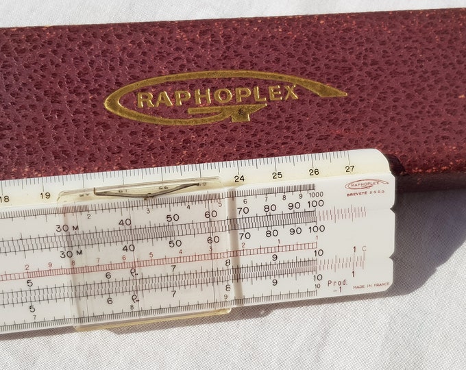 Raphoplex Slide Rule in a Case. Raphoplex Brevete S G D G. Made in ...